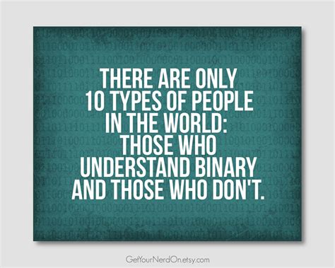Binary Code Wall Art There Are Only 10 Types Of People Funny Etsy