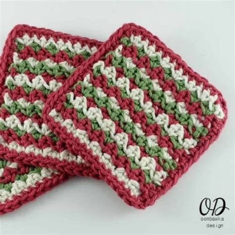 15 Cute Crochet Christmas Coasters Crochet Coasters Free Pattern Crochet Coaster Pattern