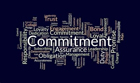 Word Cloud Background Concept For Commitment Responsibility Engagement