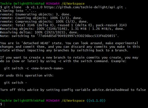 Git で特定のタグのクローンを作成する