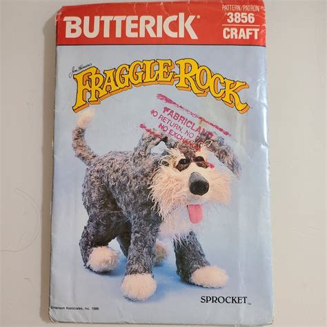 Butterick 3856404 Jim Hensons Fraggle Rock Stuffed Sprocket Dog