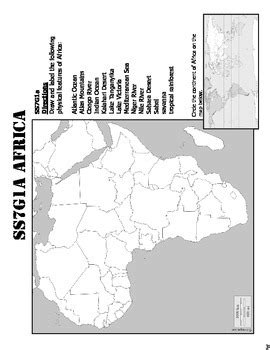 Ss7g1ab Africa Map Pack By Honeybird Teachers Pay Teachers