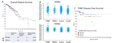 Database Analysis of TGF β Gene Expression and Survival in Breast Download Scientific Diagram