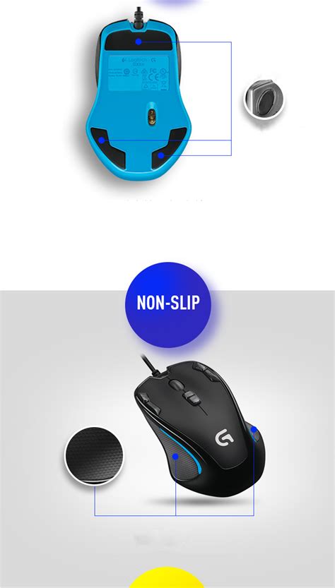 Logitech G300s Optical Ambidextrous Gaming Mouse 9 Programmable Buttons Onboard Memory Buy