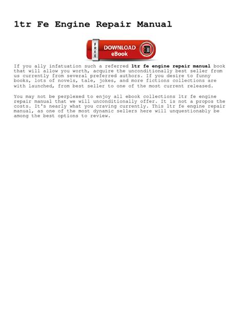 1tr Fe Engine Repair Manual Pdf