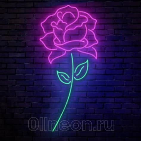 Неоновая вывеска РОЗА - НЕОНОВЫЕ ВЫВЕСКИ