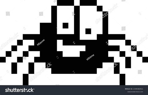 Spider Pixel Art Isolated On White Stock Vector Royalty Free