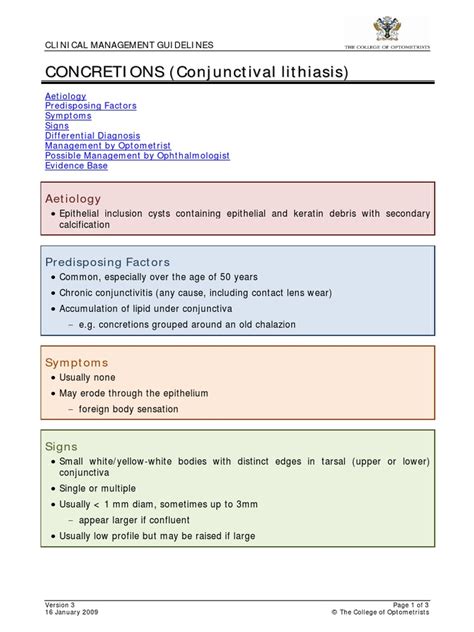 Concretions Conjunctival Lithiasis Final Pdf Topical Medication