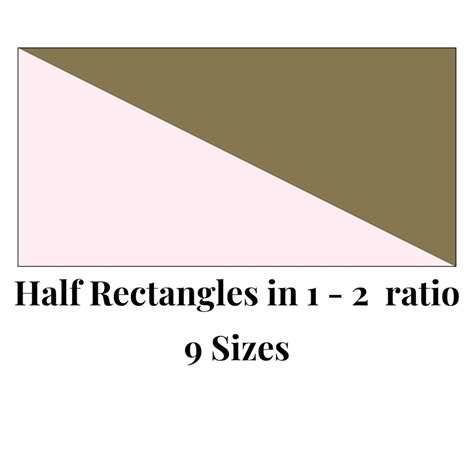 Half Rectangle 1 2 Ratio Patterns Foundation Paper Fpp Print Your Own Pdf Download 9 Sizes