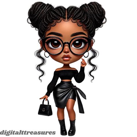 Chibi Chic 14 Stylish And Elegant Afro American Chibi Women In Diverse