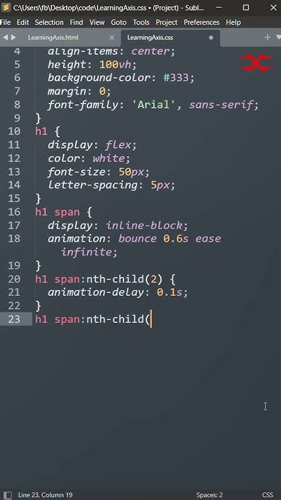 Bouncing Text Effect Html Css Youtube