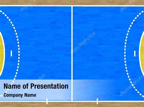 Handball Overhead View Court Complete Powerpoint Template Handball