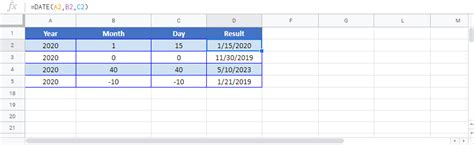Excel DATE Formula Create A Date