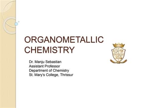 Organometallic Compounds Notes Pdf Sem 4 Pdf