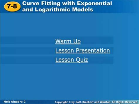 PPT Curve Fitting With Exponential And Logarithmic Models PowerPoint Presentation ID