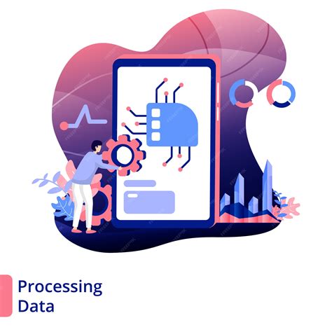 Premium Vector Processing Data Illustration Modern Style