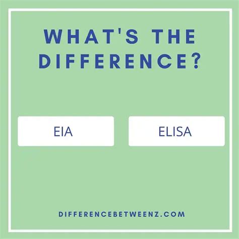 Differences Between Eia And Elisa Difference Betweenz