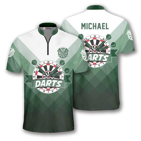 Gradient Green Custom Darts Jerseys For Men Primesty