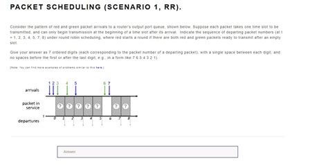 Packet Scheduling Scenario 1 Rr Consider The Pattern Of Red And Green Packet Arrivals To A
