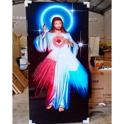 Jual Lukisan Porcelain Dimaond 5d Gambar Yesus Shopee Indonesia