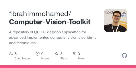 Github 1brahimmohamedcomputer Vision Toolkit A Repository Of Qt C