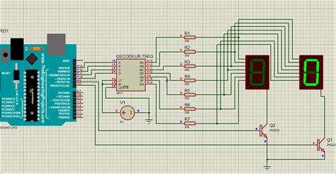 Probleme Arduino Sur Proteus Afficheurs 7seg Alternance Entre 2