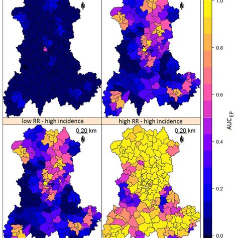 Auc Ep Of Kulldorffs Spatial Scan And Locations Of Three Simulated