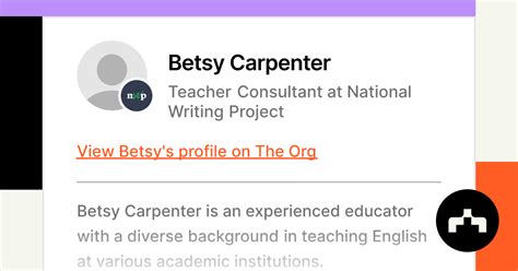 Betsy Carpenter Teacher Consultant At National Writing Project The Org