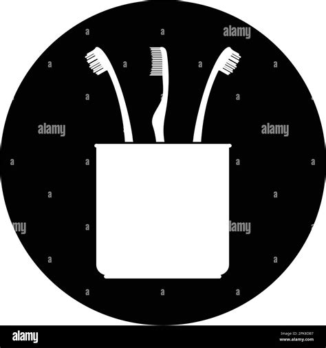 Brush Stand Icon Rounded Button Style Vector EPS Stock Vector Image