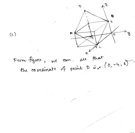 Solved A Determine The Vectors OA OB And OC In The Following