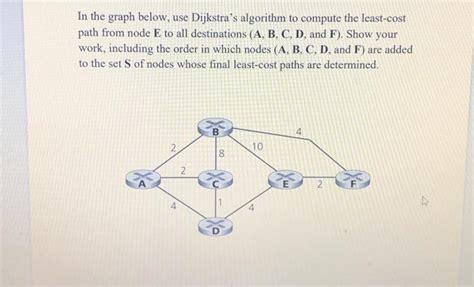 solved in the graph below use dijkstra s algorithm to