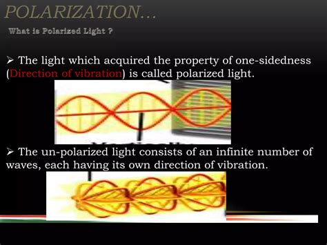 Polarization 1 Polarization Of Light Physical Optics Pptx Physics Science