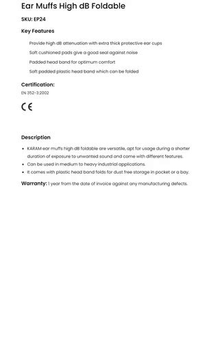 Round Red And Black High Db Foldable Earmuff At Rs 950piece In Chennai Id 2852860075533