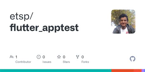 GitHub Etsp Flutter Apptest