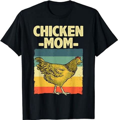 Cool Chicken Mom Art For Women Chicken Farmer Poultry Farm T-Shirt ...