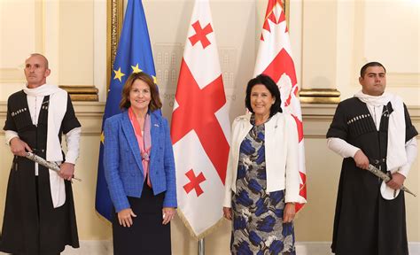 საქართველოს პრეზიდენტს აშშ ის ელჩმა რობინ დანიგანმა რწმუნებათა სიგელი გადასცა Kvira Ge