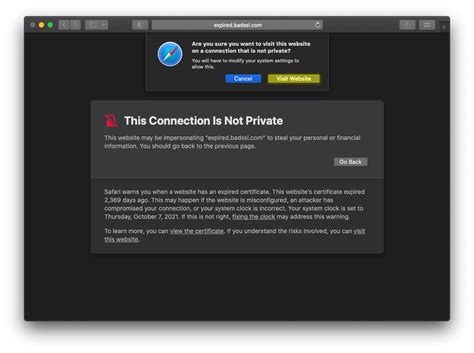 How To Fix Your Connection Is Not Private” Error In Chrome Safari On Mac