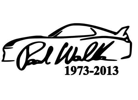 Paul Walker Drawing Car
