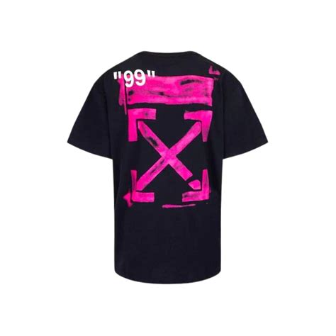 오프화이트 그래피티 애로우 패턴 숏슬리브 티셔츠 블랙 Off White Kream