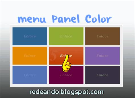 Menu Panel Color Con CSS REDEANDO
