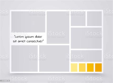 사진 콜라주 템플릿 무드 보드 레이아웃 벡터 그림입니다 고풍스런에 대한 스톡 벡터 아트 및 기타 이미지 고풍스런 기업