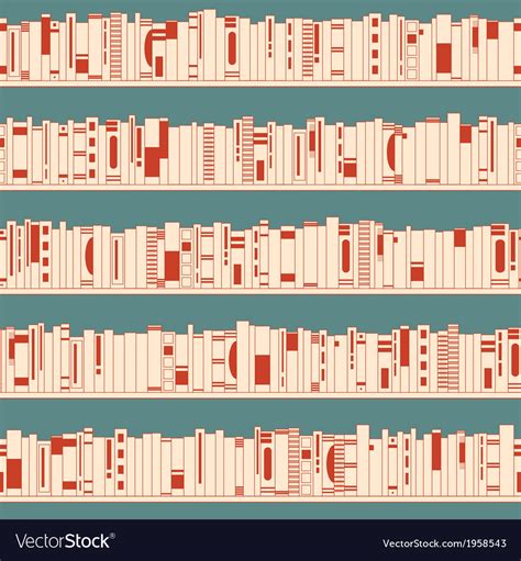 Bookshelf Seamless Pattern Royalty Free Vector Image
