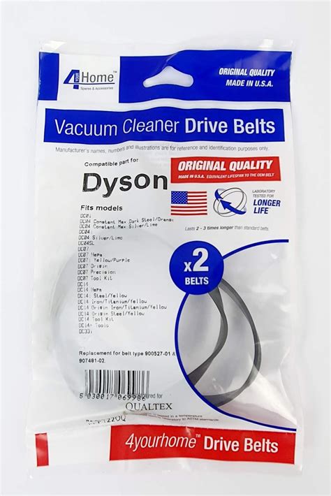 Pack 2 Drive Belts For The Dyson Dc01 Dc04 Dc07 Without