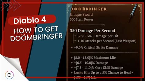 Diablo 4 Doombringer [how To Get And Affixes]