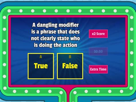 Misplaced Modifiers Gameshow Quiz