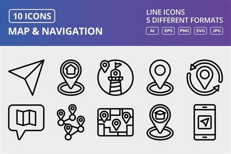 Vector Map And Navigation Icon Set 2466944