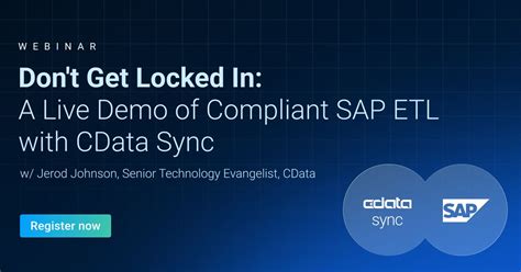 A Live Demo Of Compliant Sap Etl With Cdata Sync Bipin Dayal