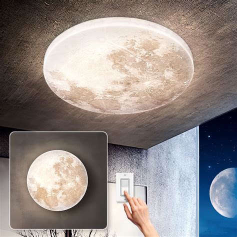 31w 138in 5000k Moon Style Flush Mount Ceiling Light Fixture Led