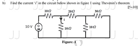 solved b ﻿find the current i ﻿in the circuit below