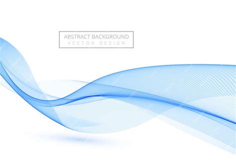Free Vector Abstract Blue Stylish Flowing Wave On White Background